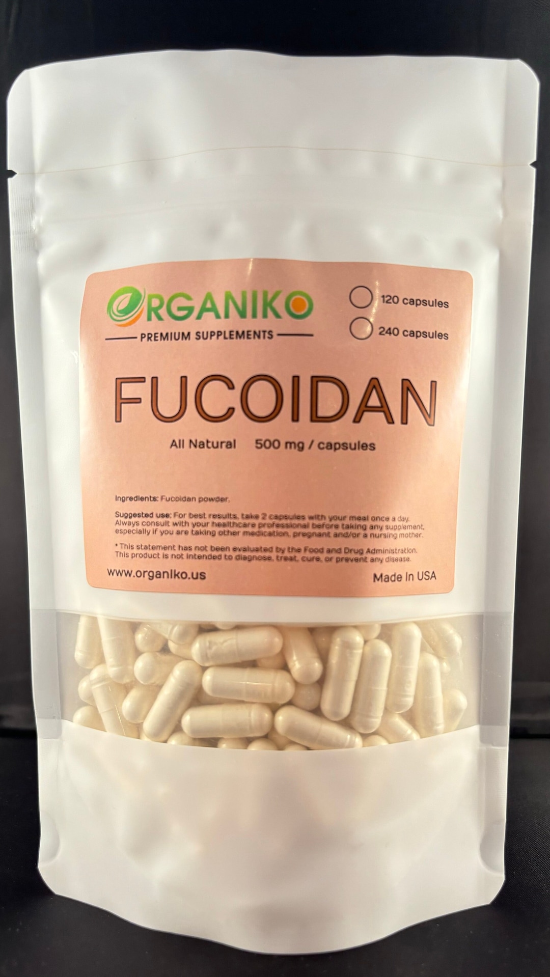 Fucoidan -- 500mg Capsules - Etsy