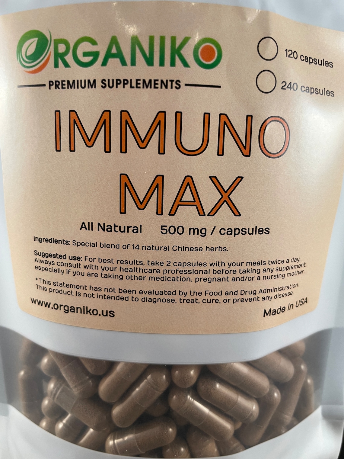 Immuno Max -- 500mg Capsules - Etsy