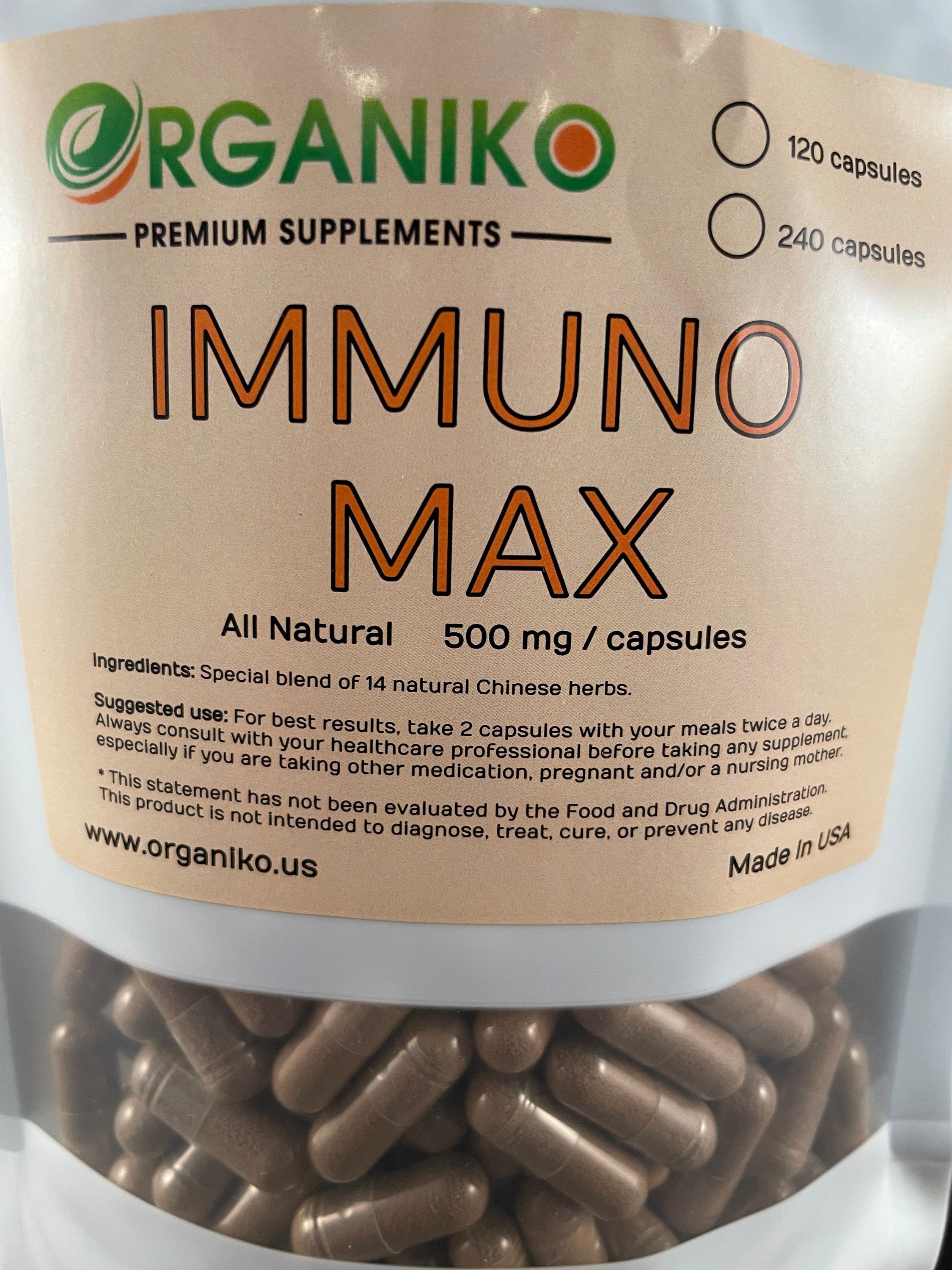Immuno Max -- 500mg Capsules - Etsy