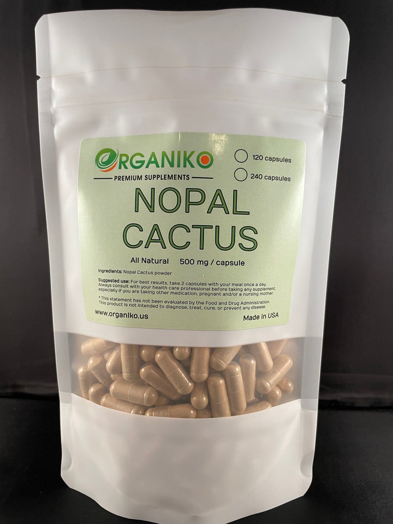 Nopal Cactus (prickly Pear Cactus) -- 500mg Capsules - Etsy