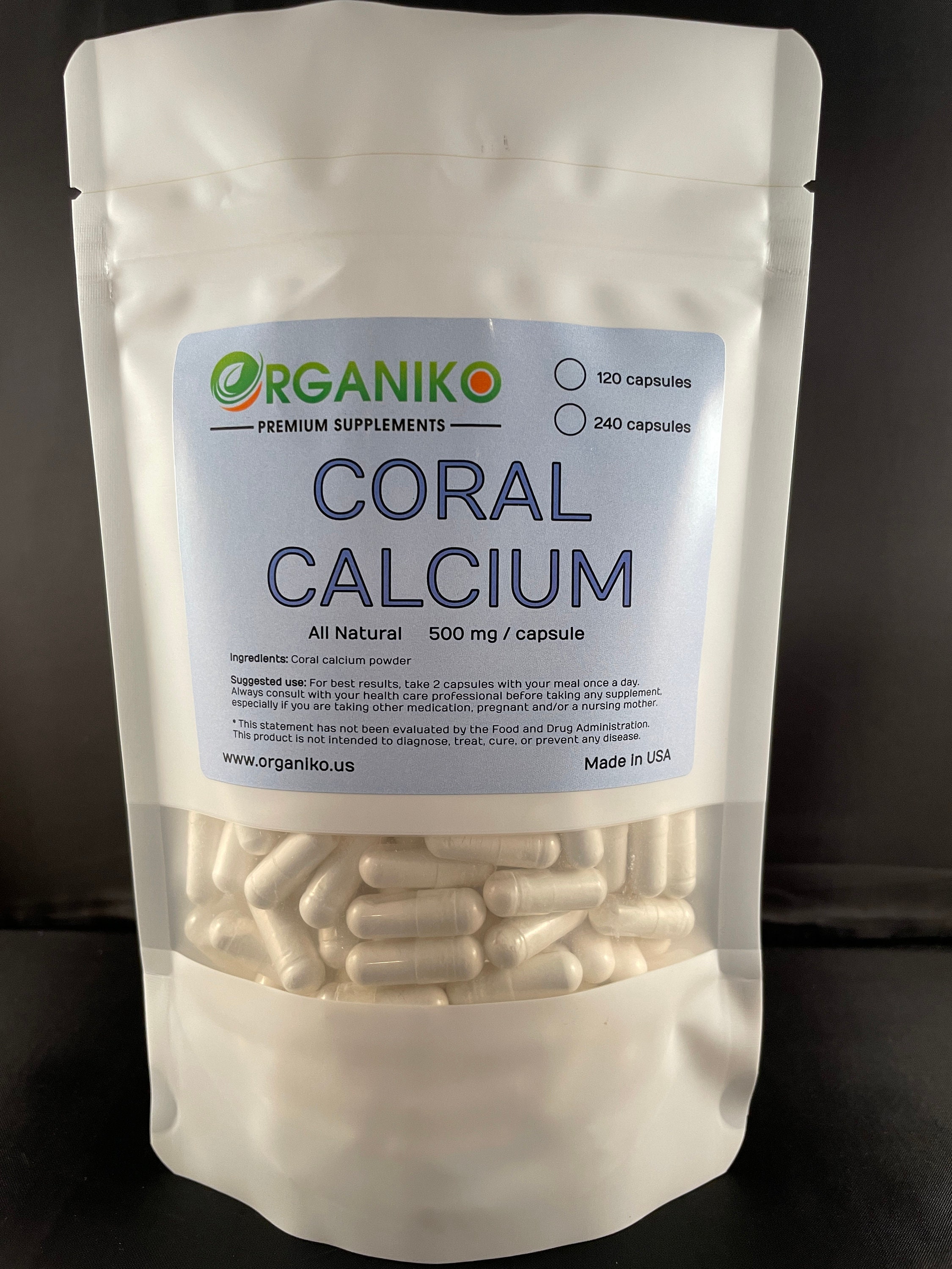 Coral Calcium -- 500mg Capsules - Etsy