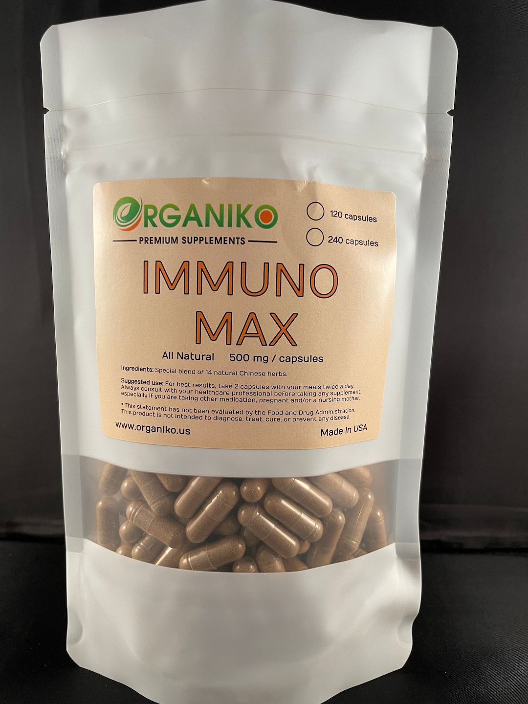 Immuno Max -- 500mg Capsules - Etsy