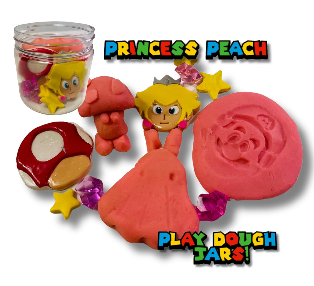Super Mario Play Dough Jars Princesses Peach Sensory Toy for - Etsy