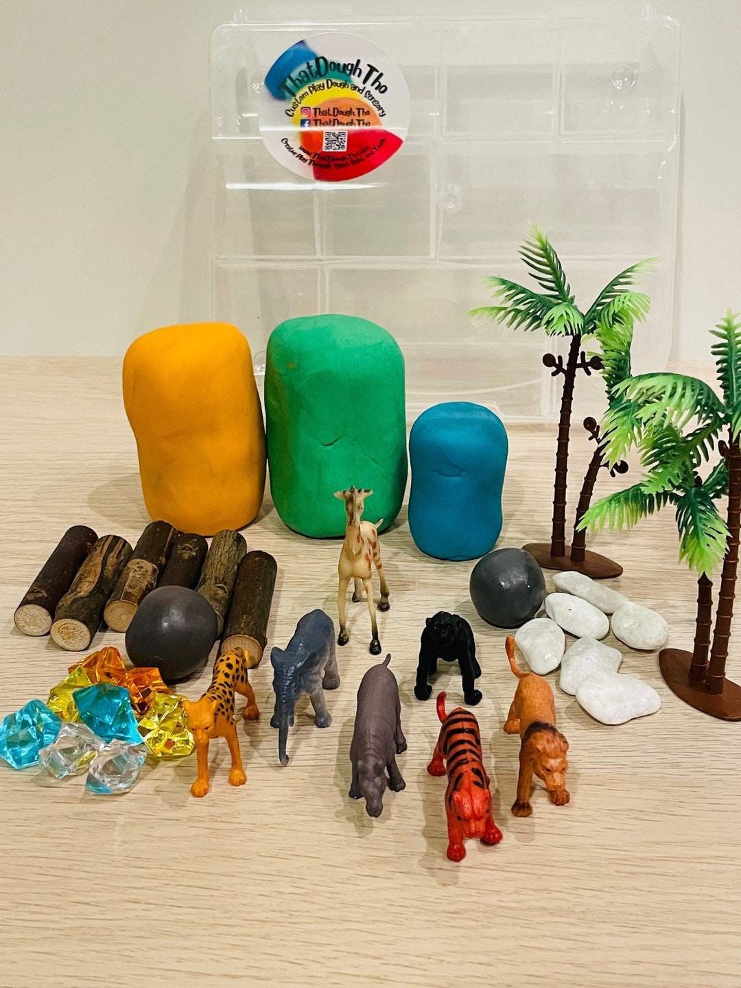 Zoo Animal Play Dough Kit| Stem Toy| Sensory Bin - Etsy