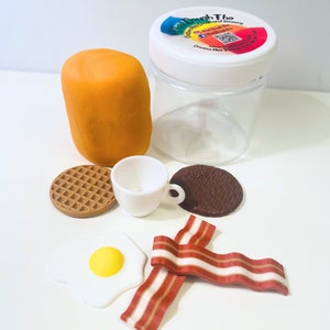 Brunch Play Dough Jar: Pretend Food, Sensory Play - Etsy