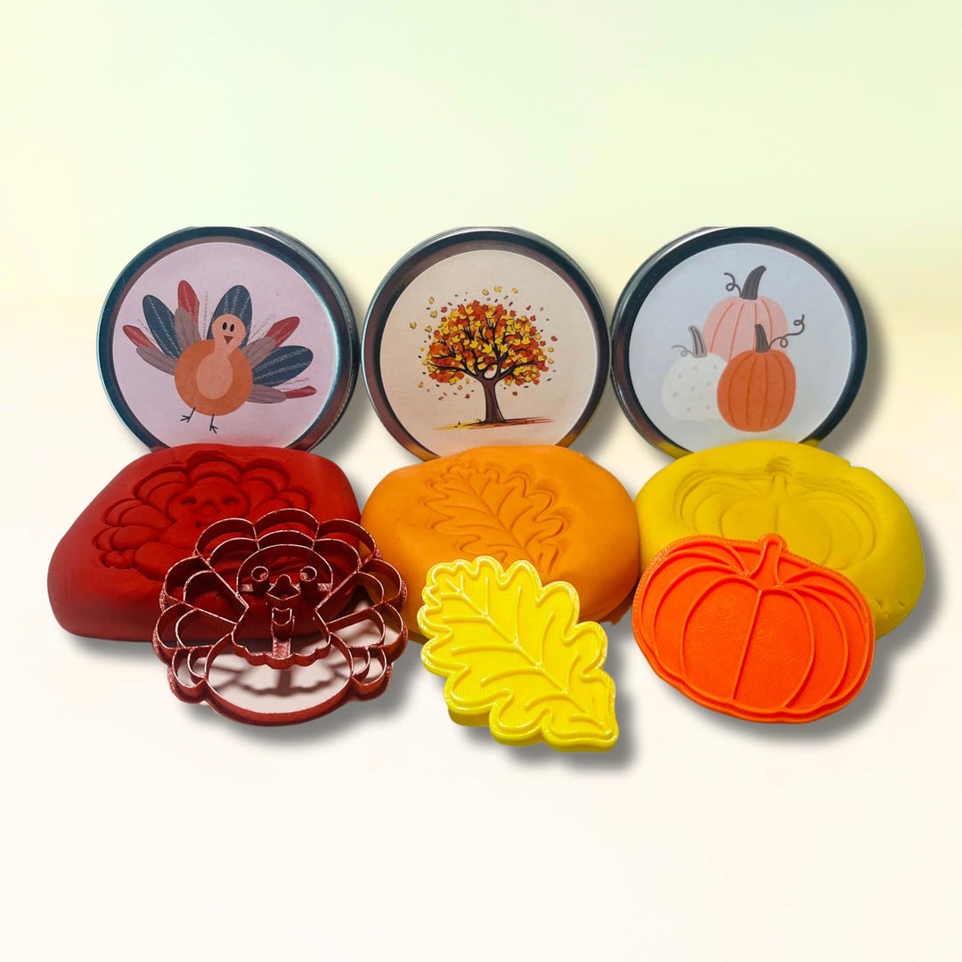 Autumn Scented Playdough Bundle With Dough Stamps - Etsy