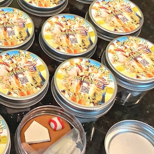 Baseball Party Favors| Play Dough Jars With Bat, Ball and Bases ...