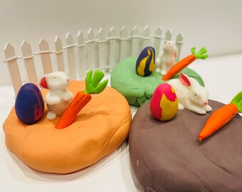 Bunny Play Dough Kit - Etsy
