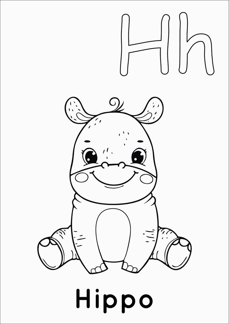 26 Page Alphabet Coloring Book Printable for Kids Alphabet - Etsy