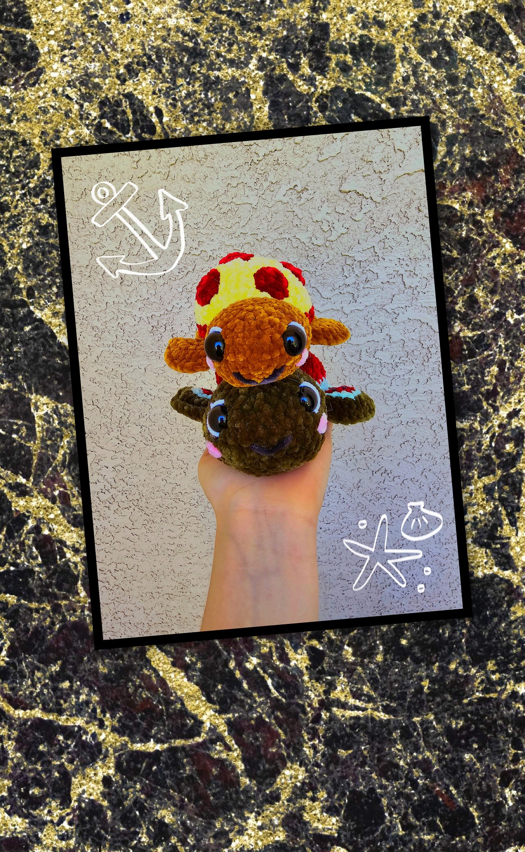 Turtle Food Mashup /special Crochet Plushie/ Unique Fiber Art /handmade ...