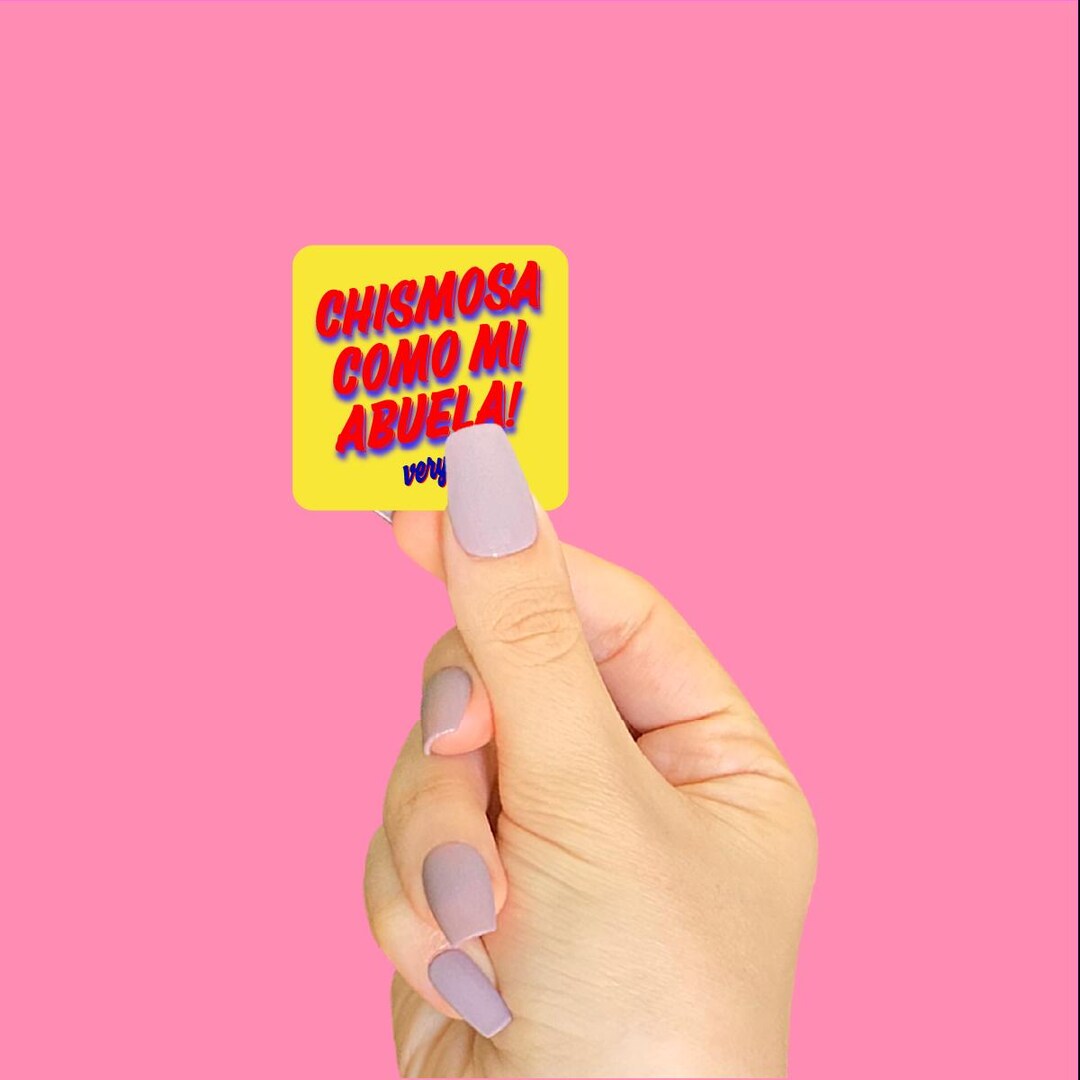 Chismosa Como Mi Abuela Yellow Sticker - Etsy