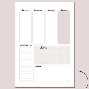 Weekly Planner PDF Printable A4 Size Planner Weekly - Etsy
