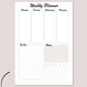 Weekly Planner PDF Printable A4 Size Planner Weekly | Etsy