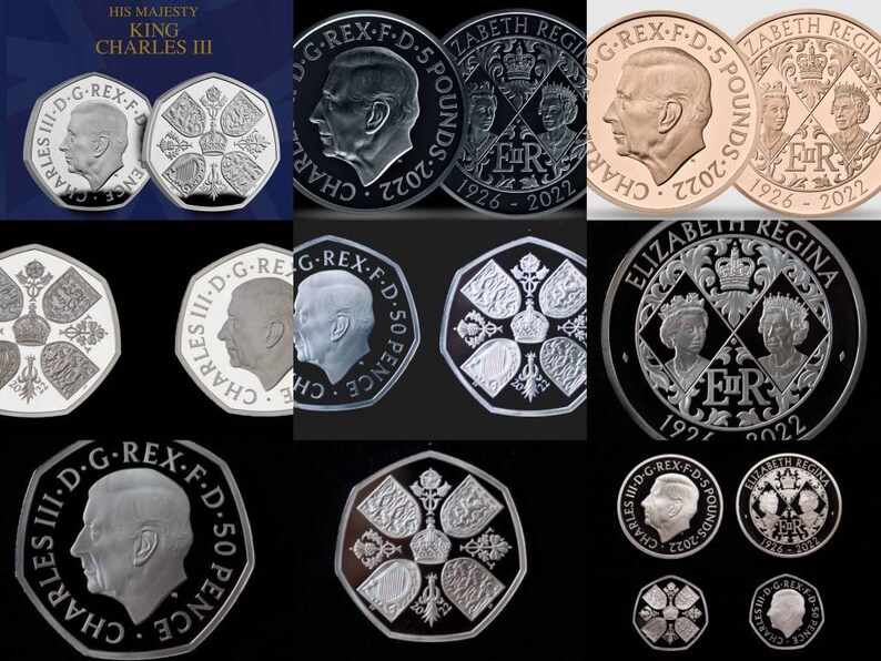 King Charles III 50p Coins 5 Pound Coins 2022 Brand New - Etsy Hong Kong