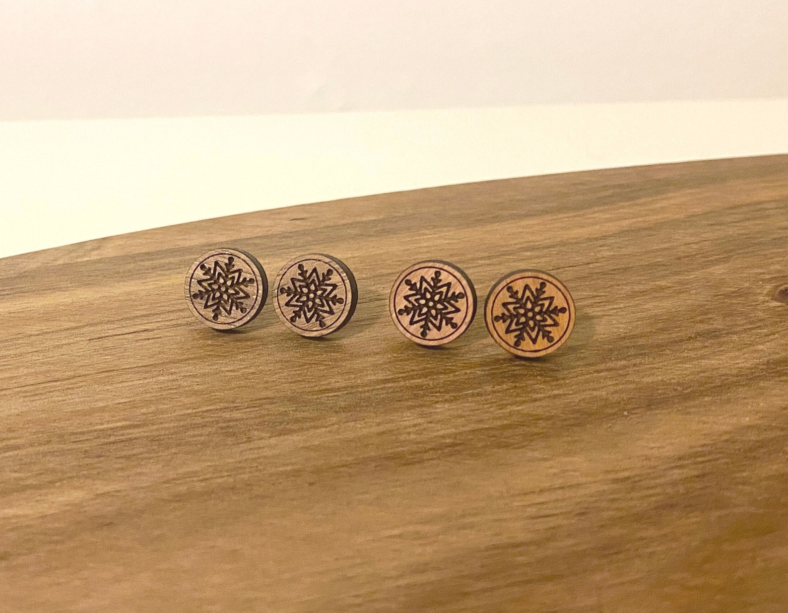 Snowflake Studs Svg, Svg Files for Jewelry, Laser Cut Files, Glowforge ...