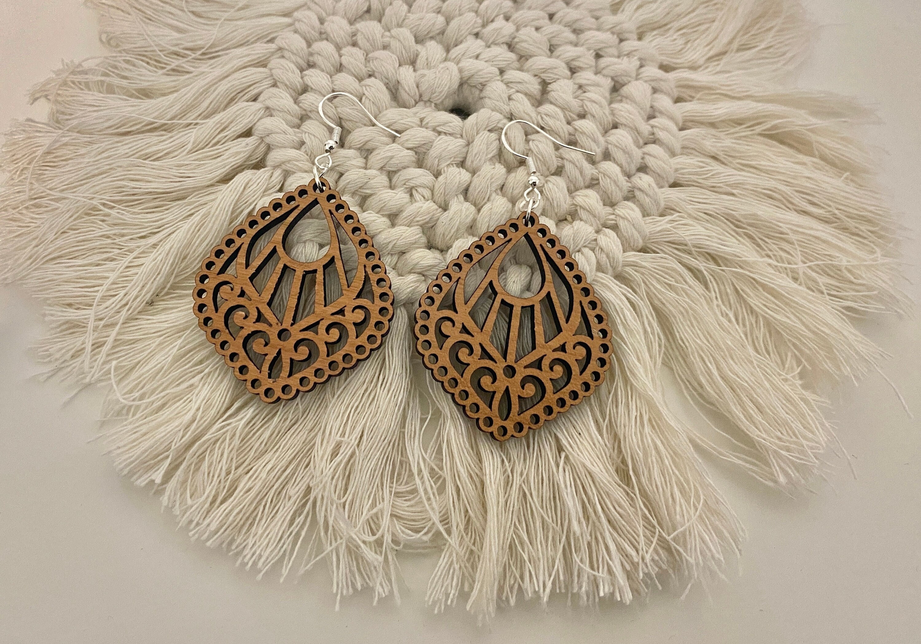 Boho Earrings Svg Files for Glowforge Earring Files Digital Download ...