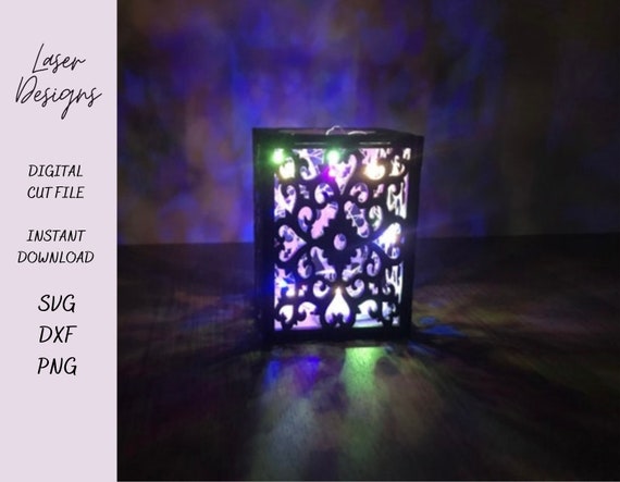 Wood Lantern Glowforge Svg Files Digital Download Rustic - Etsy