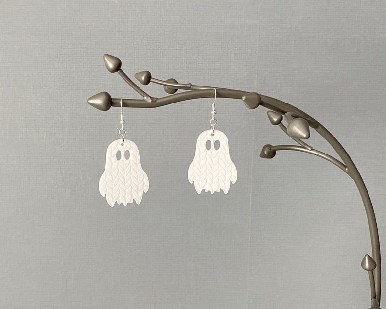 Spooky Acrylic Earrings, Laser Cut Files Glowforge, Ghost Earring Files ...