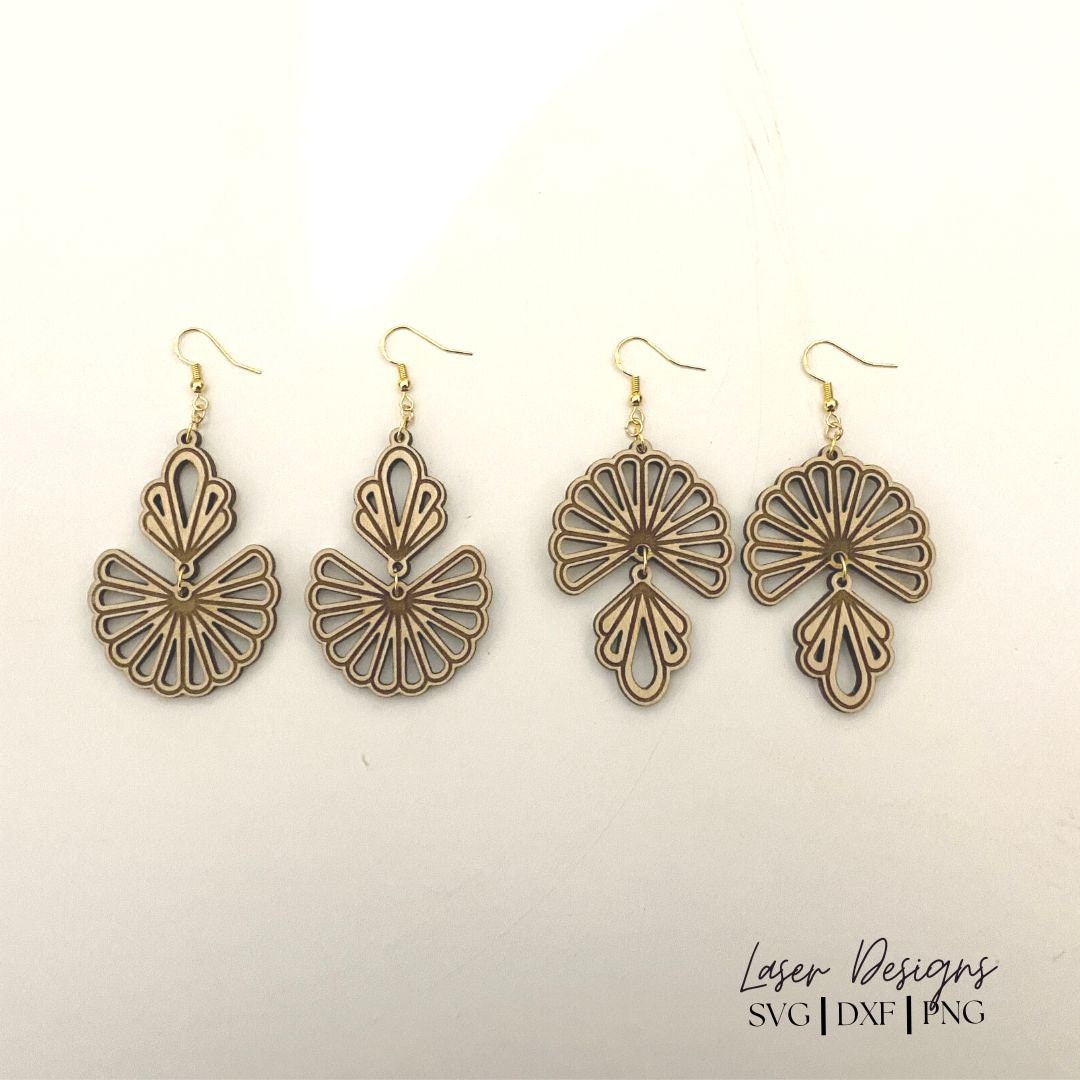 Filigree Earrings Svg Files for Glowforge Earring Files - Etsy