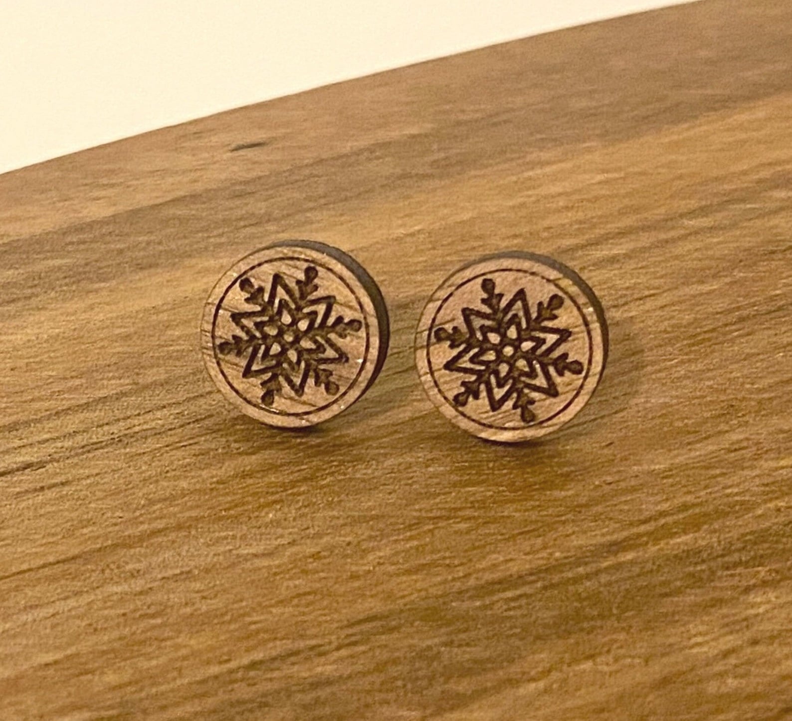 Snowflake Studs Svg, Svg Files for Jewelry, Laser Cut Files, Glowforge ...