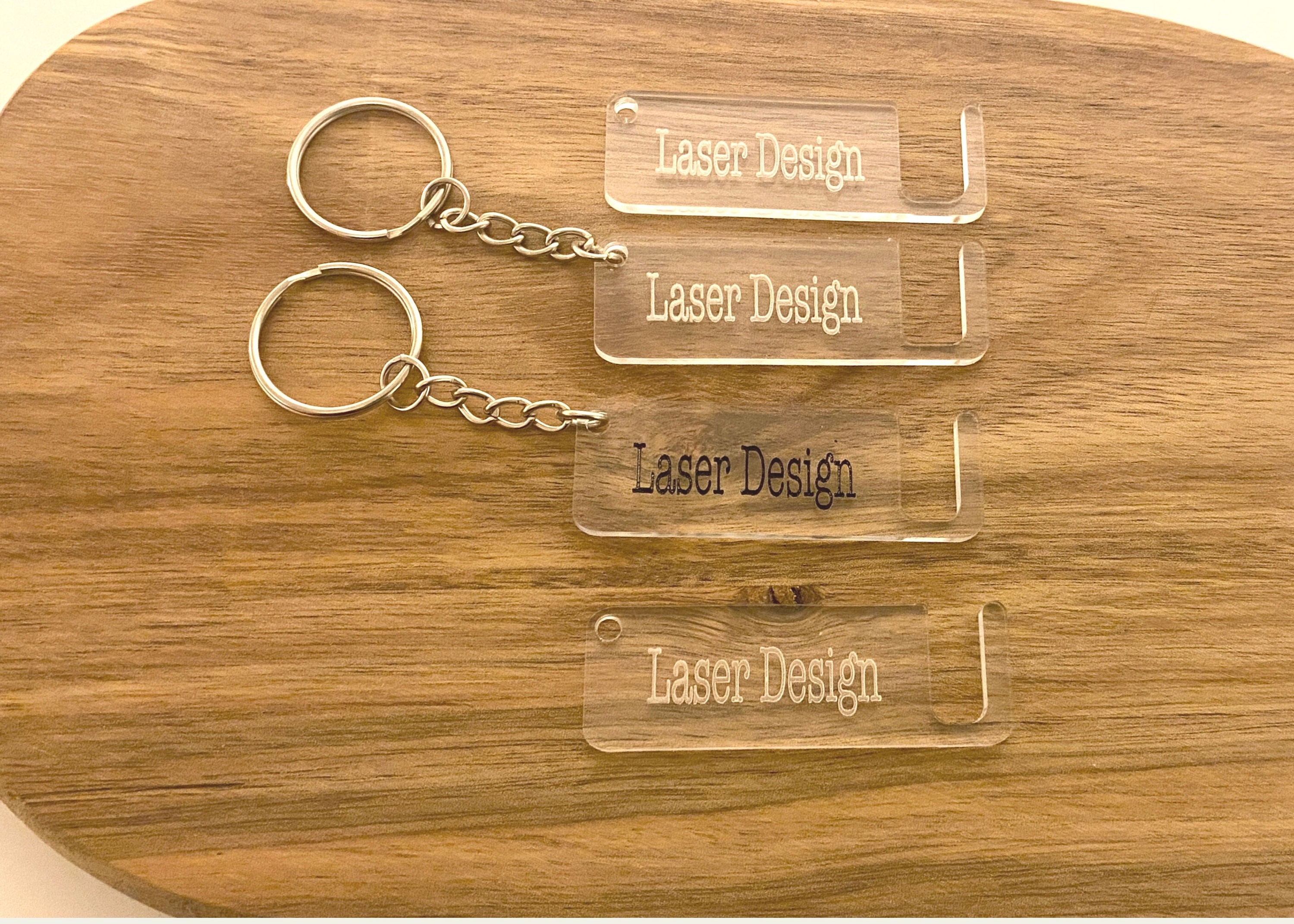Phone Stand Keyring File for Laser Cutting. Four Sizes Phone Stand Svg ...