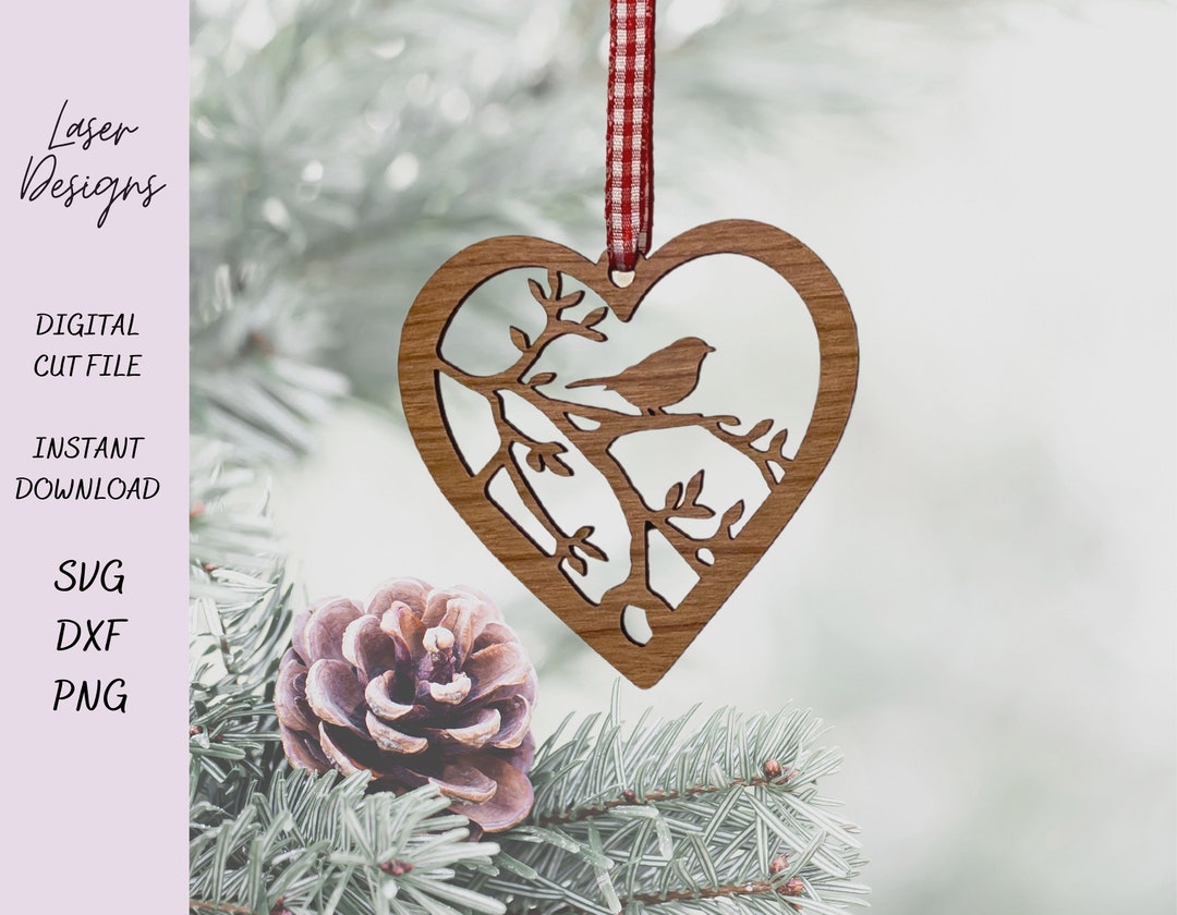 Robin Christmas Ornament File for Laser Cutting Tree - Etsy