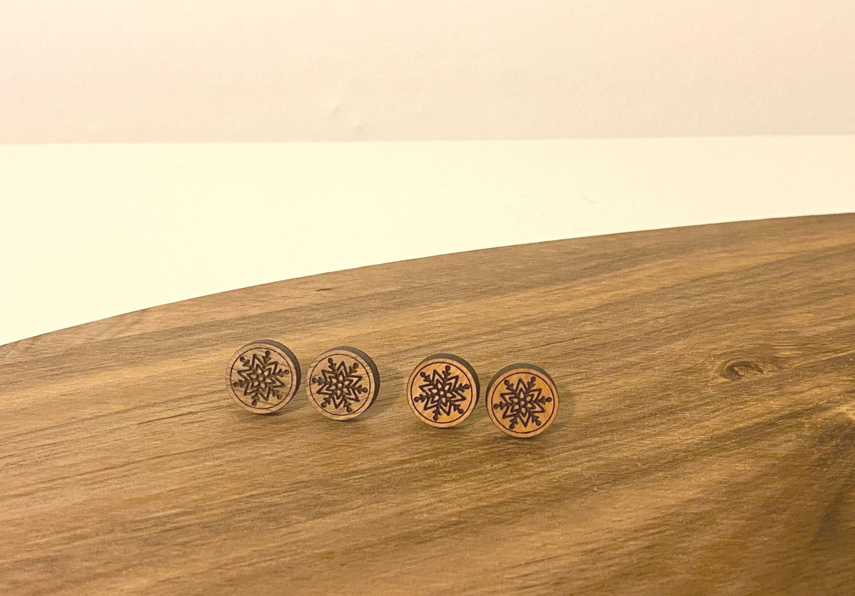 Snowflake Studs Svg, Svg Files for Jewelry, Laser Cut Files, Glowforge ...