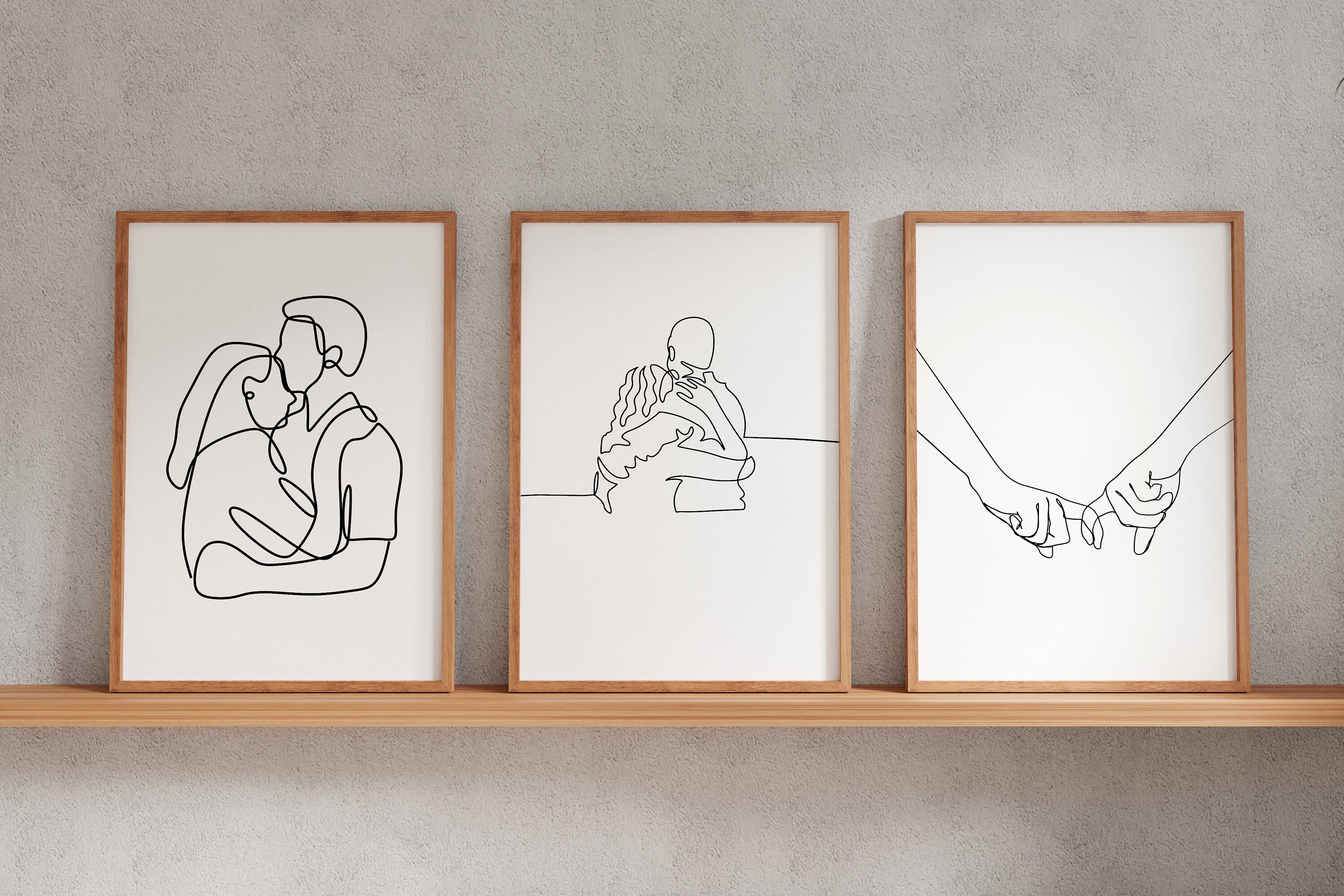 Romantic Couple Drawing Couple One Line Drawing Abstract - Etsy