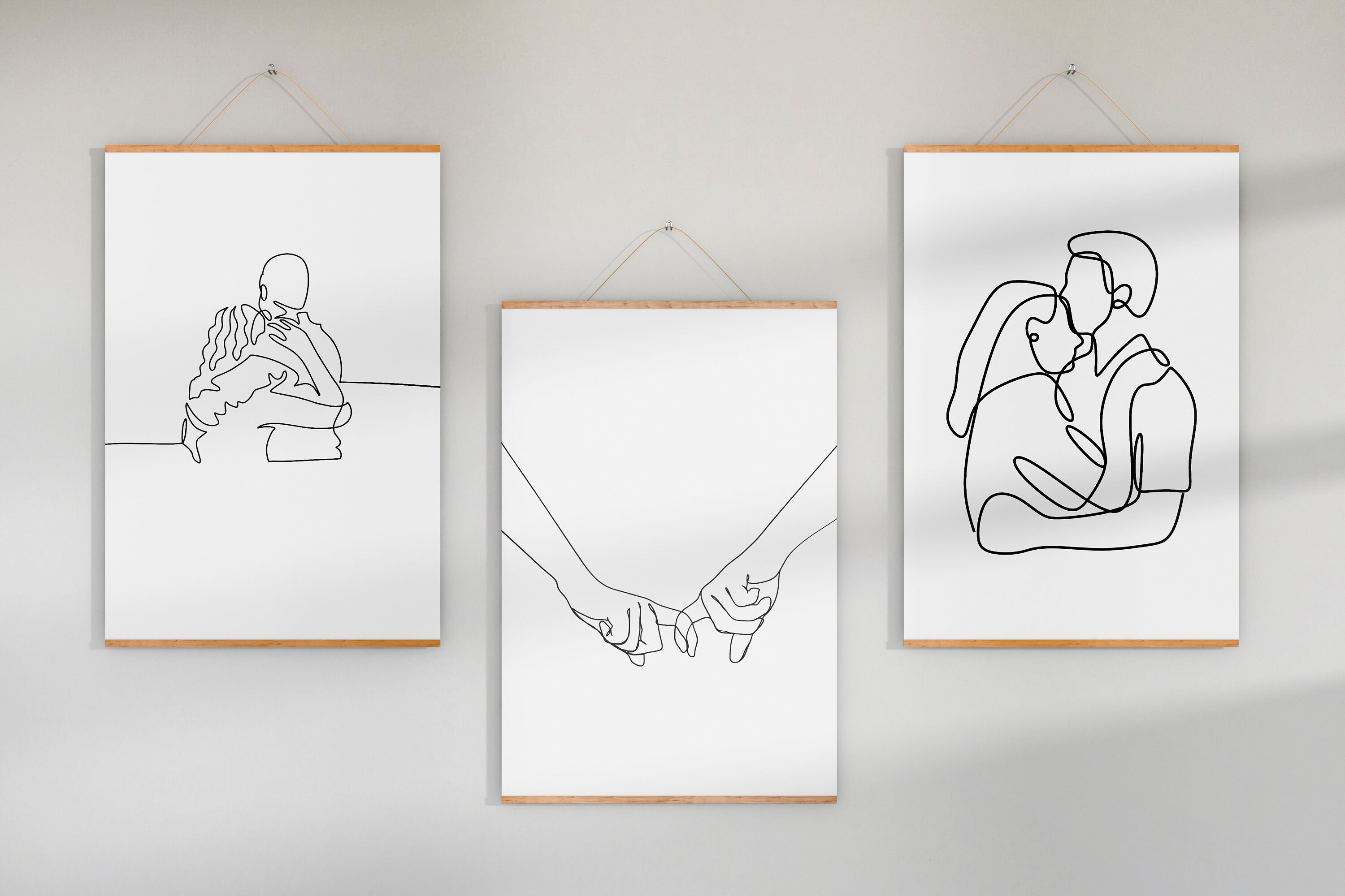 Romantic Couple Drawing Couple One Line Drawing Abstract - Etsy