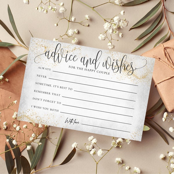 Wedding Advice Cards - Etsy