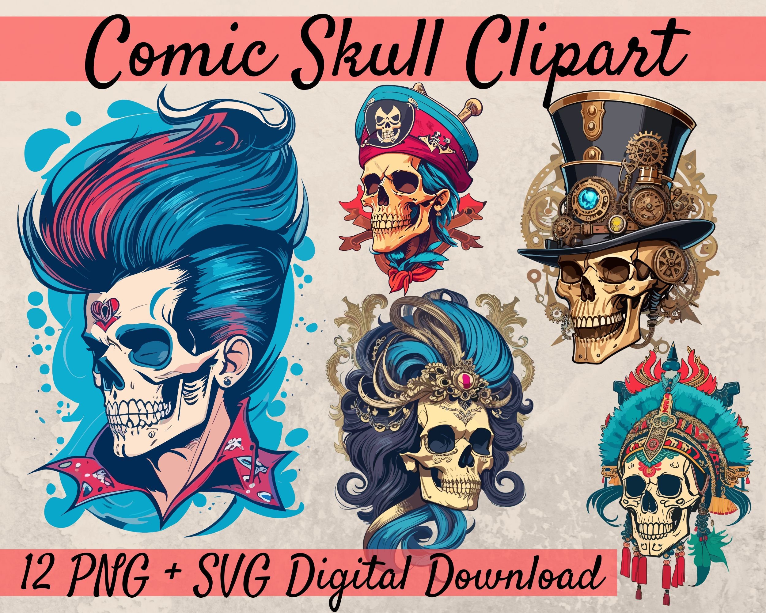 Rockabilly Skull Tattoo