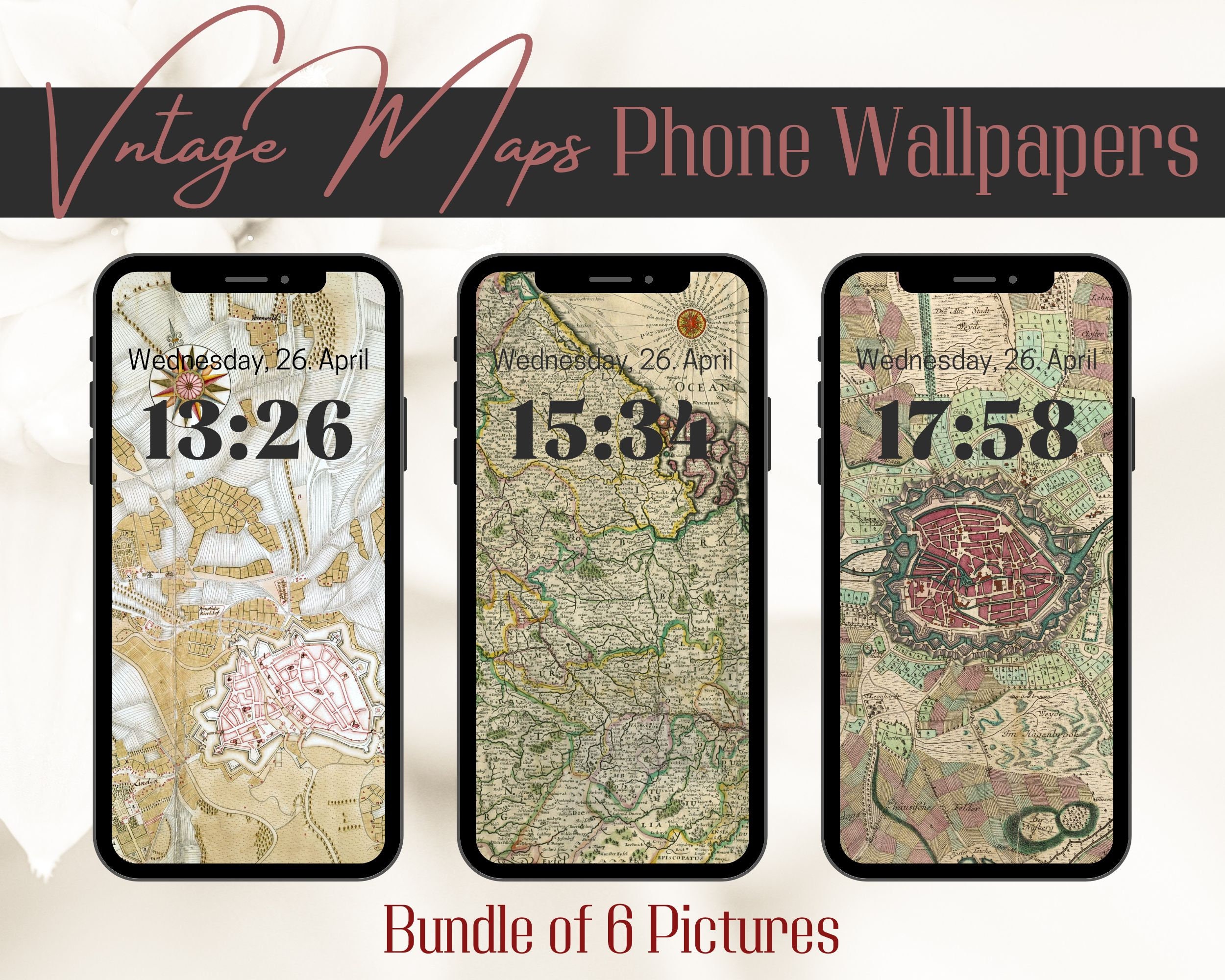 Old Map Phone Backgrounds, Vintage Retro Wallpaper Iphone, Historical ...