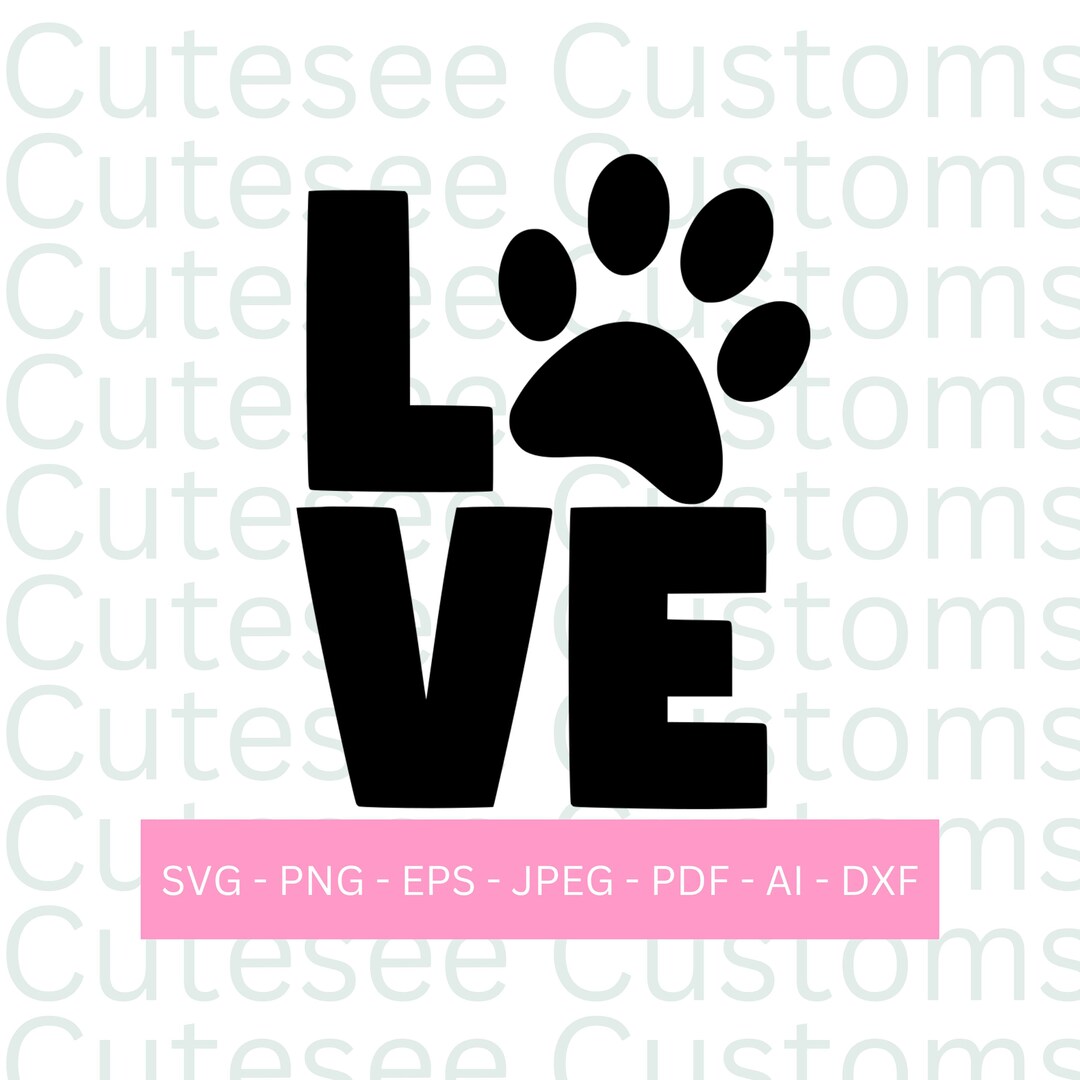 Dog Paw Print Svg. Vector Cut File for Cricut Silhouette Png - Etsy