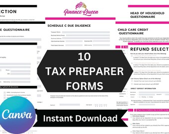 Tax Preparer Intake Forms | Custom Tax Office Forms | Tax Preparer ...