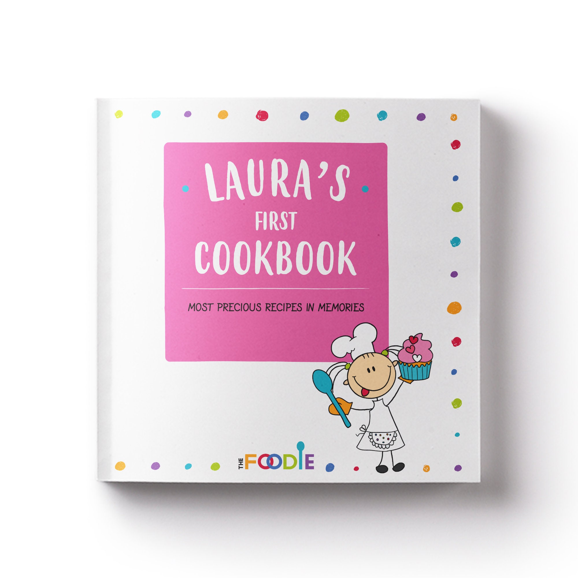 Personalized Blank Kids Recipe Book my FIRST Cookbook for Girls, Create ...