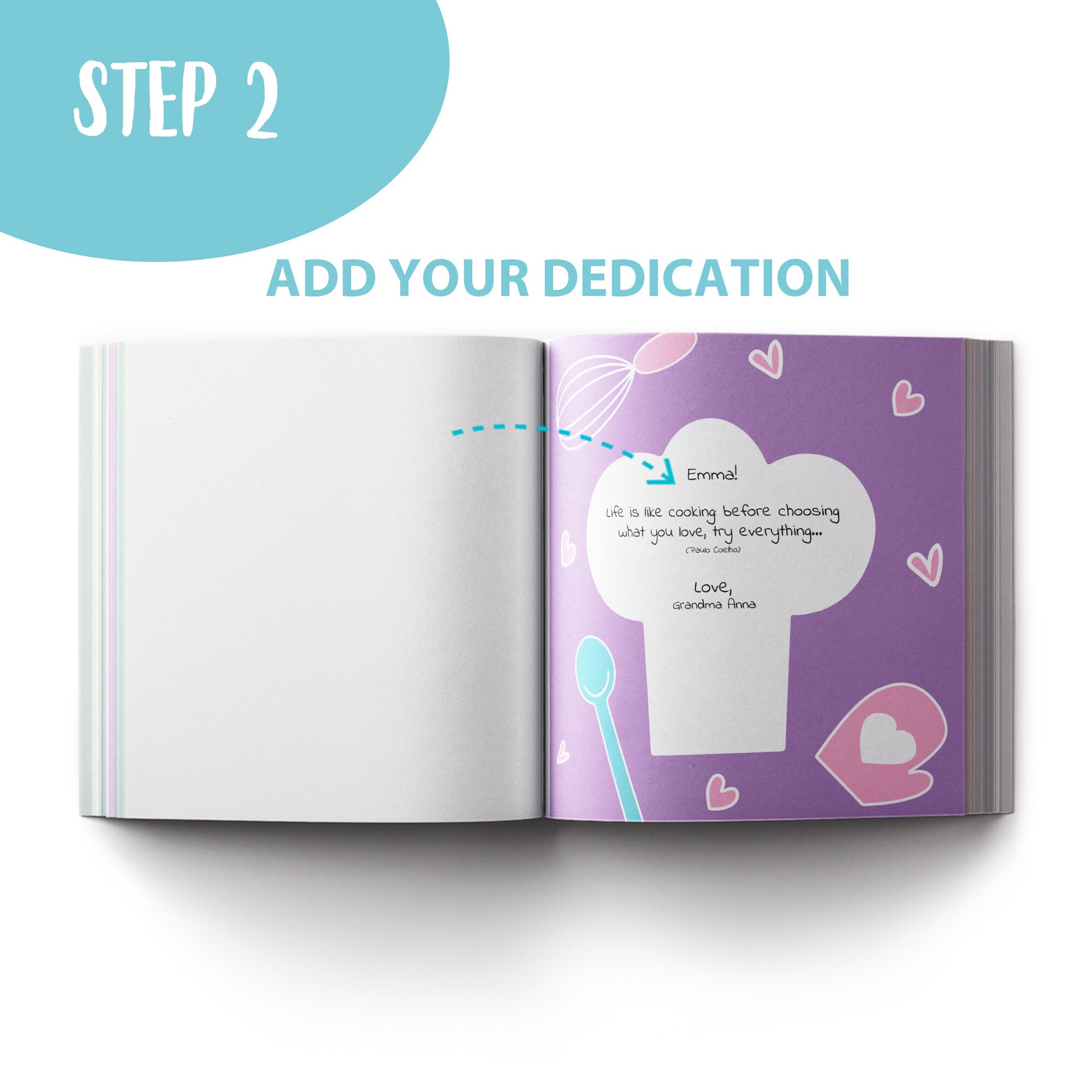 Personalized Kids Recipe Book, Customized Recipe Book, Your Name ...