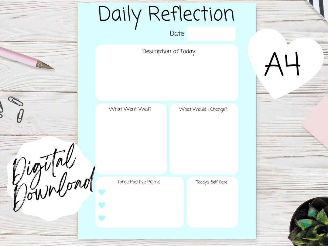 Daily Reflection Printable - Etsy