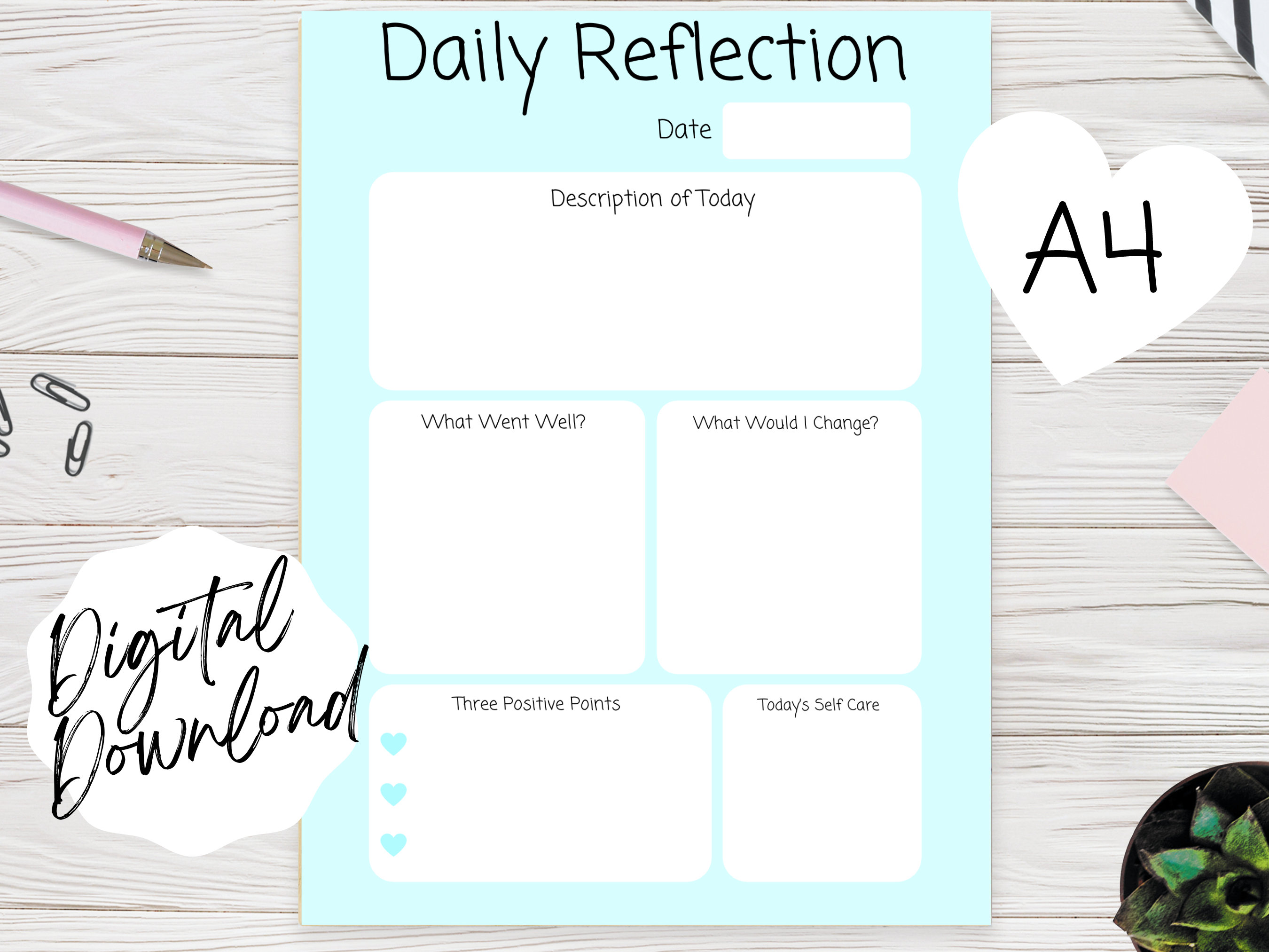 Daily Reflection Printable - Etsy