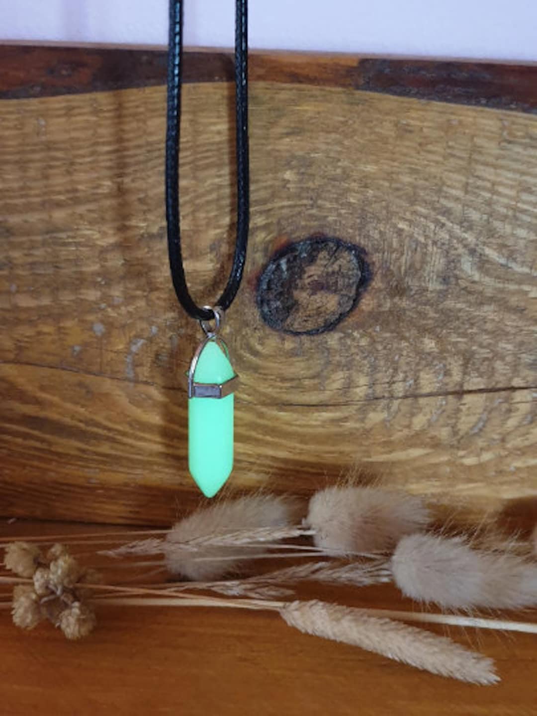 Glow in the Dark Fluorescent Pendulum Pendant Necklace - Etsy
