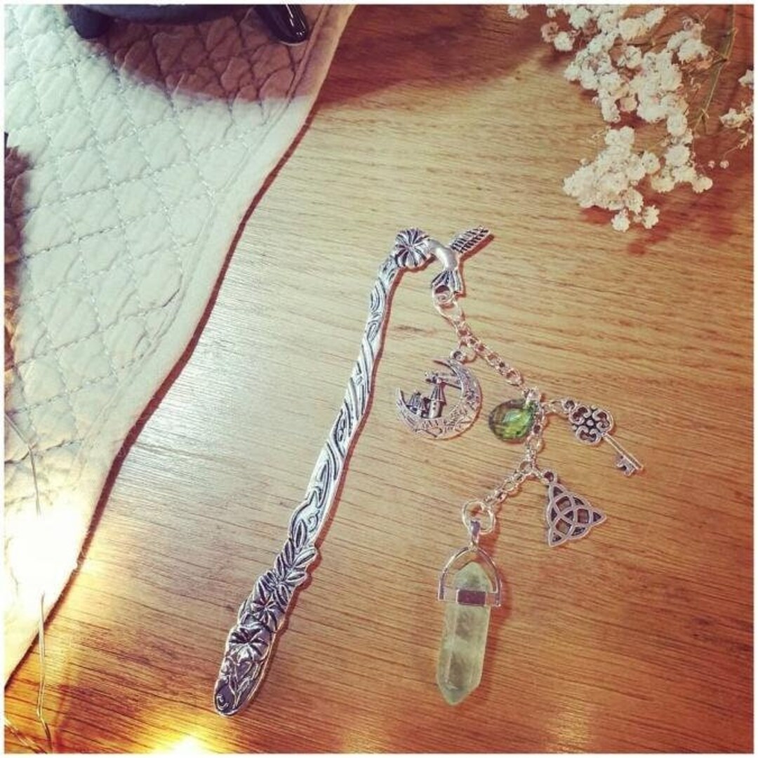 Bookmarks Pendulum Aventurine Theme Nature Moon Triquetra Key Star - Etsy