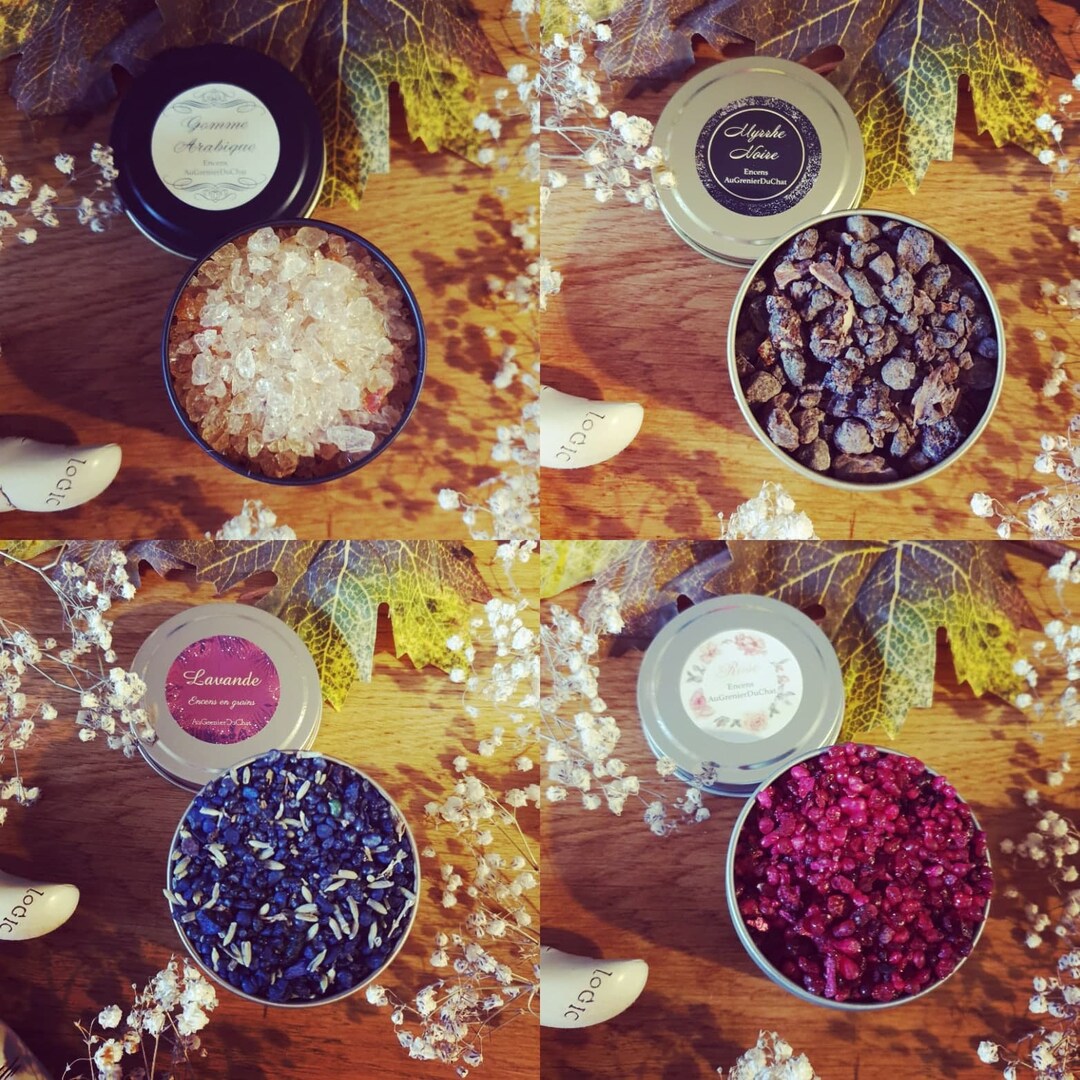 Incense Grains Lavender Rose Gum Arabic Black Myrrh - Etsy