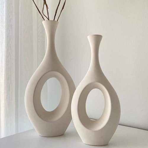 Set of 2 HANDMADE Ceramic Rustic Vase Small and Large - Etsy