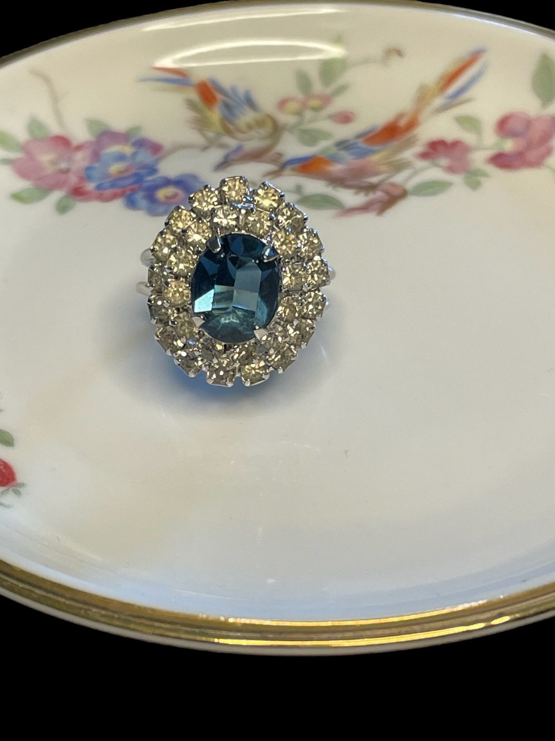 Vintage SARAH COVENTRY Rhinestone Adjustable Ring - Etsy