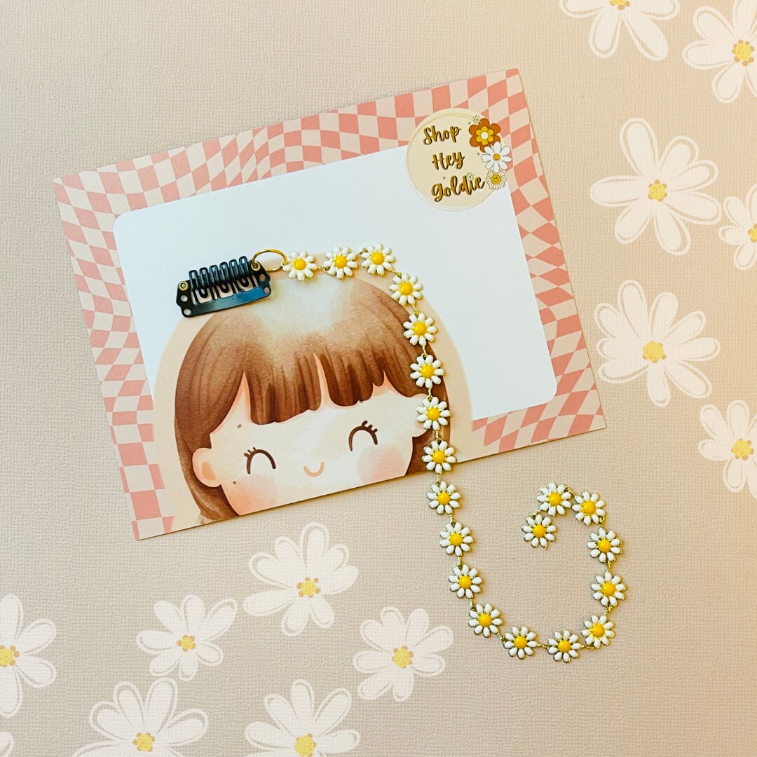 Daisies Hair Clips, Daisy Hair Strap, Toddler and Girl Hair Clip, Fairy ...