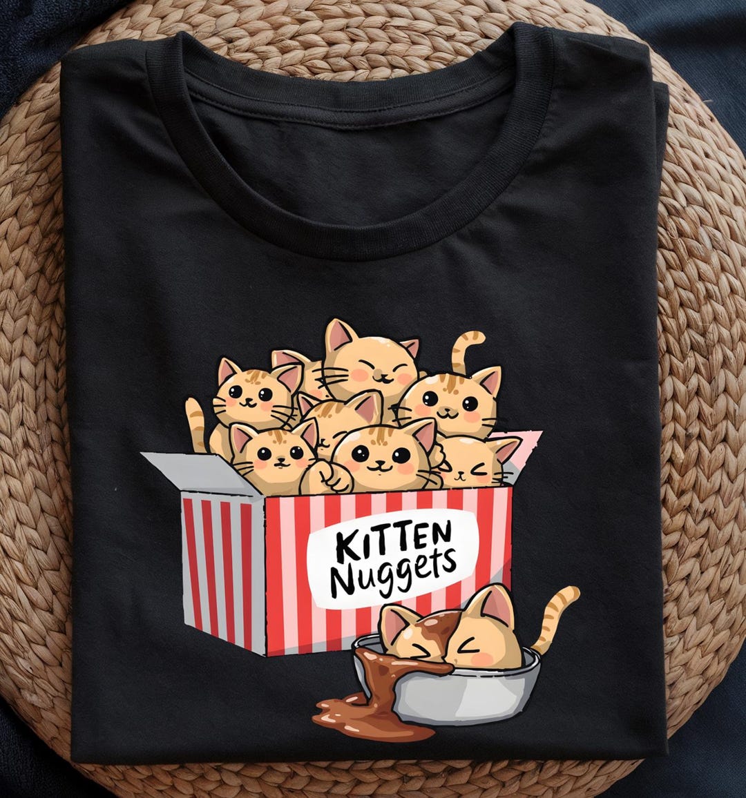 Kitten Nuggets PNG Funny Cute Cat Digital Download Kawaii Food Art ...