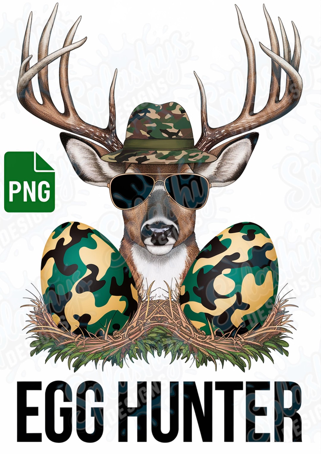 Deer Png Easter Shirt PNG Funny Camo Hunting Sublimation Design ...