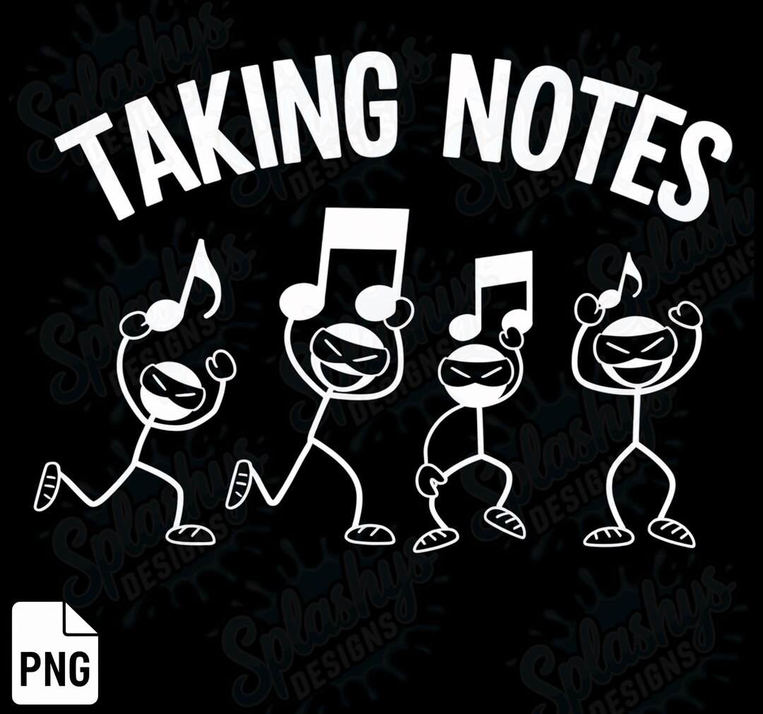 Funny Music Notes PNG Digital Download for Cricut – Minimalist Feminine ...