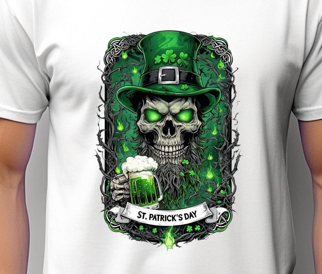 St. Patrick's Day Svg for Sublimation, St. Patrick's Day Lucky Skeleton ...