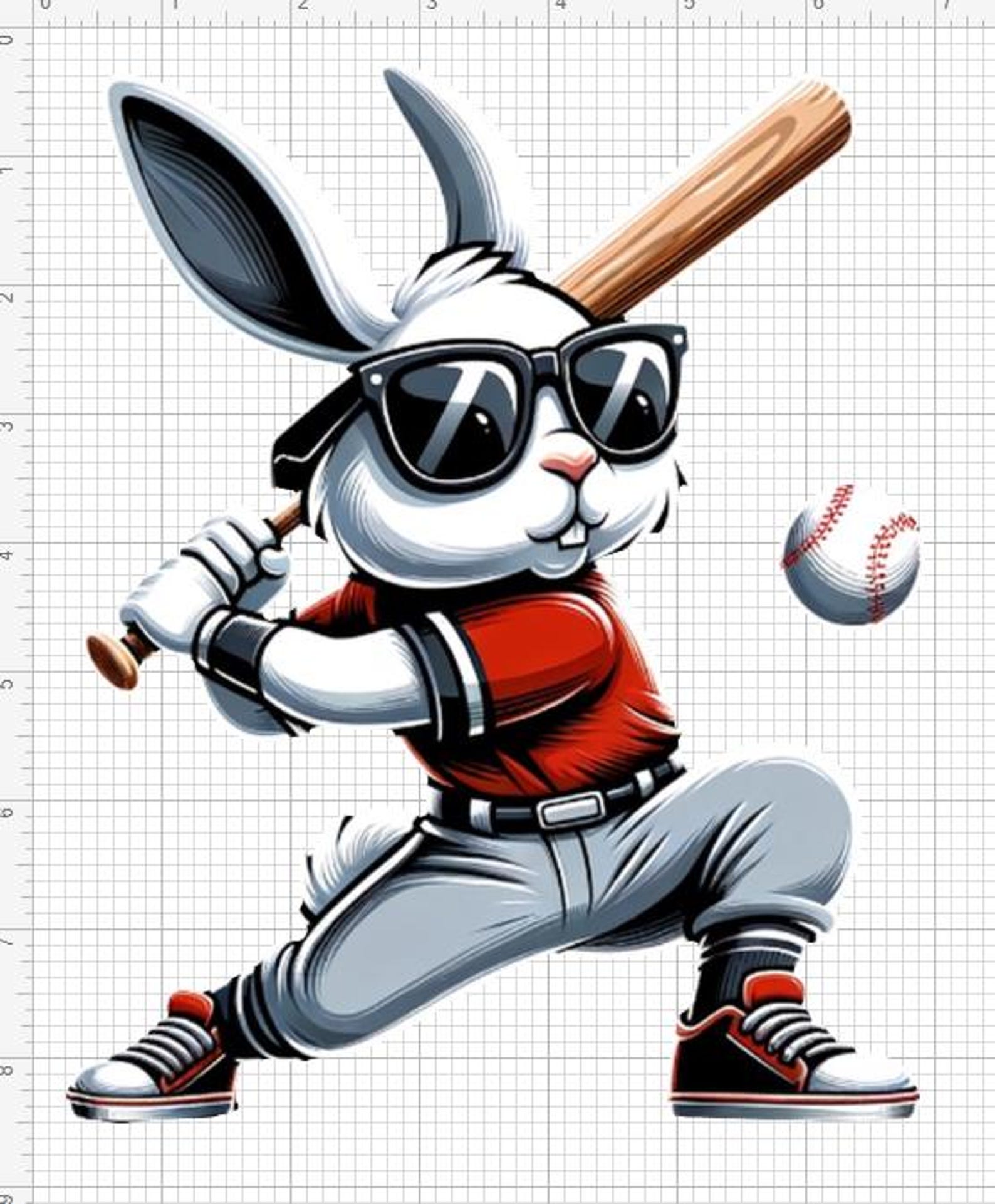 Cool Baseball Bunny PNG | Cute Cartoon Rabbit With Bat | Sports Animal ...