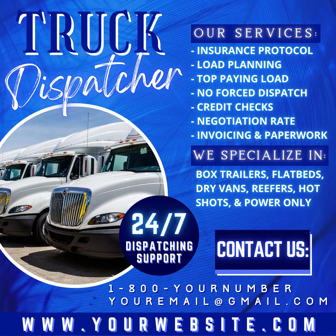 Truck Dispatcher Flyer Template Free